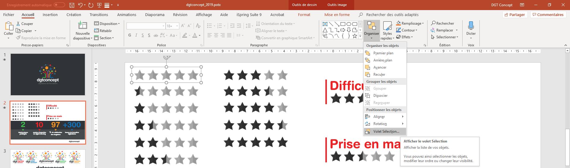PowerPoint "Volet de sélection" - DGT Concept - Solutions e-learning ...