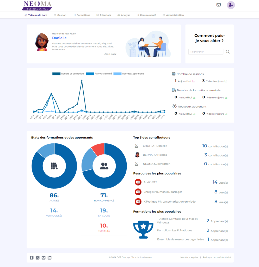 Boite à outils e-learning - DGT Concept - Plateforme de formation LMS et Services E-learning